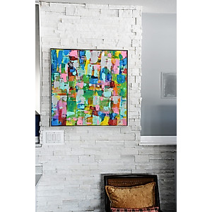 Framed wall art Hand Painted Abstract Oil Painting Wall Art Modern Wall Decor for living room, bedroom, kitchen, hallway, office, dining room, bar