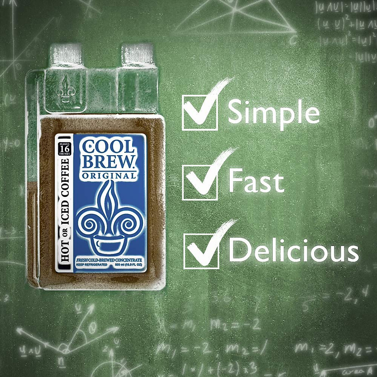 CoolBrew Original 6 Pack - 16 DRINKS PER BOTTLE - Fresh Cold Brew Liquid Concentrate - For Iced or Hot Coffee, Unsweetened, No Preservatives