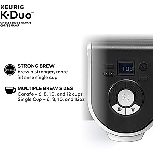 Keurig K-Duo Coffee Maker, Single Serve K-Cup Pod and 12 Cup Carafe Brewer, with Keurig Station K-Cup Pod & Ground Coffee Storage Unit, Black