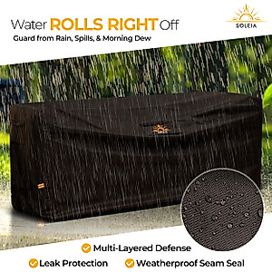 Outdoor Bar Cover Patio Furniture Covers - Strong Rip Resistant UV Protected Waterproof 600D Oxford Fabric - Brand Name Level of Quality, Value Priced Product (Black, Rectangular - 75x35x44 Inches)