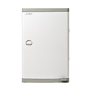 Janibell M400DS ABS 13-Gallon Commercial Diaper Disposal System with Extra Odor Control, Foot Pedal, Rectangular, 15-3/4" Width x 11-69/100" Depth x 25-1/5" Height, White / Gray
