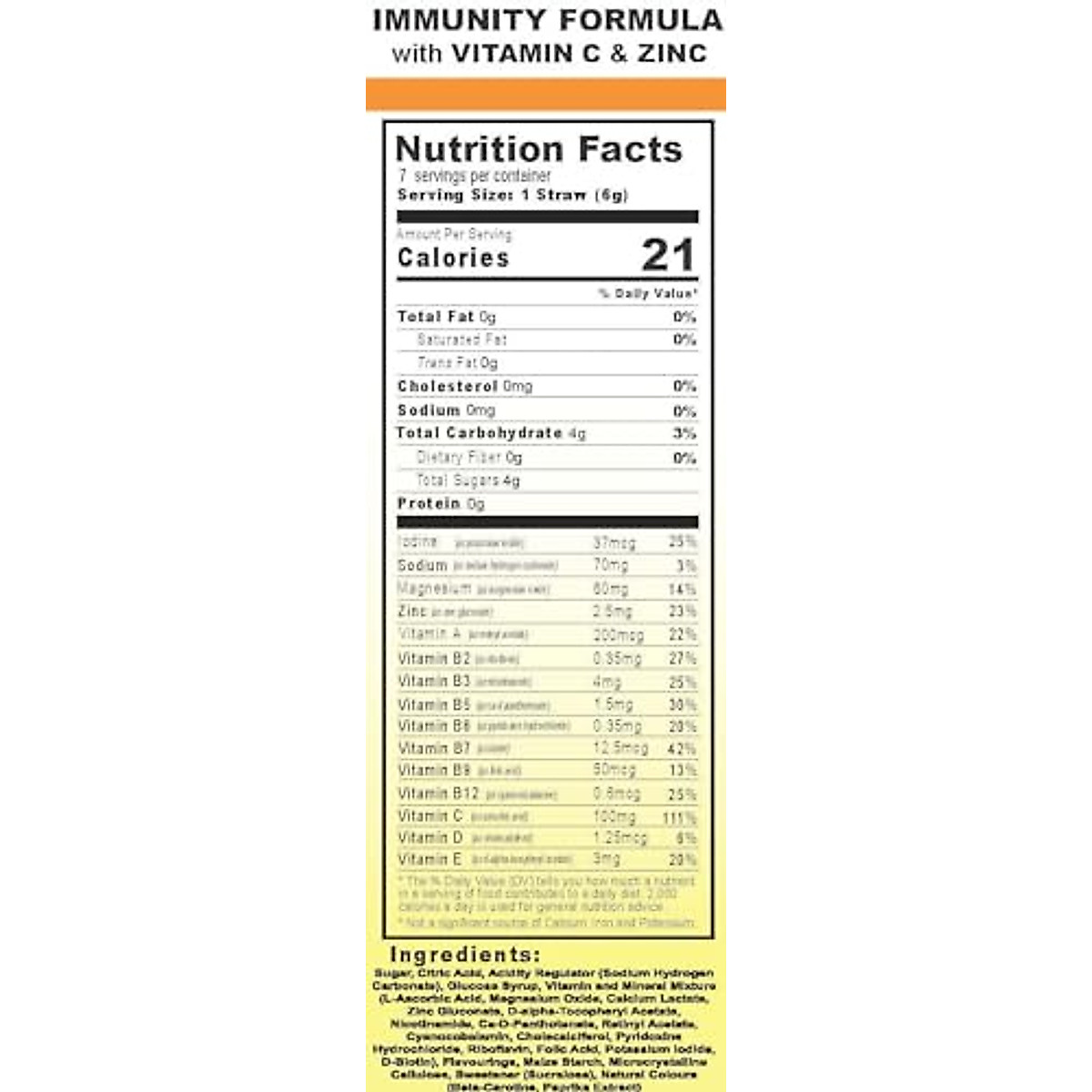 Water Magic Immune Defense Water Flavor Enhancing Straws - Includes 7 Berry Boost Straws and 7 Mega Orange Immune Support Straws