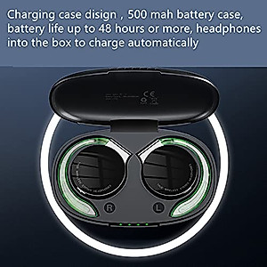 SMINKA Upgrade Wireless Earbuds, Charging Case Bluetooth 5.2 Headphones with Mic,Wireless Headphones Running with IP5 Waterproof Ear Hooks,Open Ear for Sport/Work