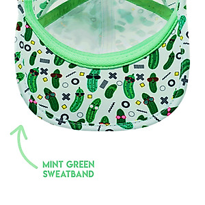 Sprints Race Day Performance Running Cap | The Lightweight, Quick Dry, Sport Hat, One Size, Unisex (Pickles Pattern)