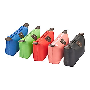 HAOGUAGUA 5PCS Cute Small Makeup Bags for Purse, Waterproof Mini Zipper Cosmetic Bags, Luggage Accessories for Travel (5PCS Style 1)