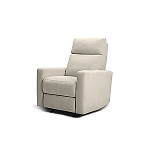Nurture& The Manual Glider Premium Modern Recliner Nursery Glider Chair with Spill, Stain Proof Fabric | Designed with a Thoughtful Combination of Function and Comfort | Water Repellant (Ivory)