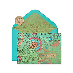 Papyrus Thank You Cards with Envelopes, Floral (12-Count)
