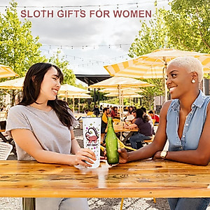 XAIVEZL Sloth Tumbler with Lid and Straw - Sloth Gifts for Women Cute Sloth Travel Coffee Mug - 20 oz Tumbler Mothers Day Birthday Gifts for Women Friend Daughter