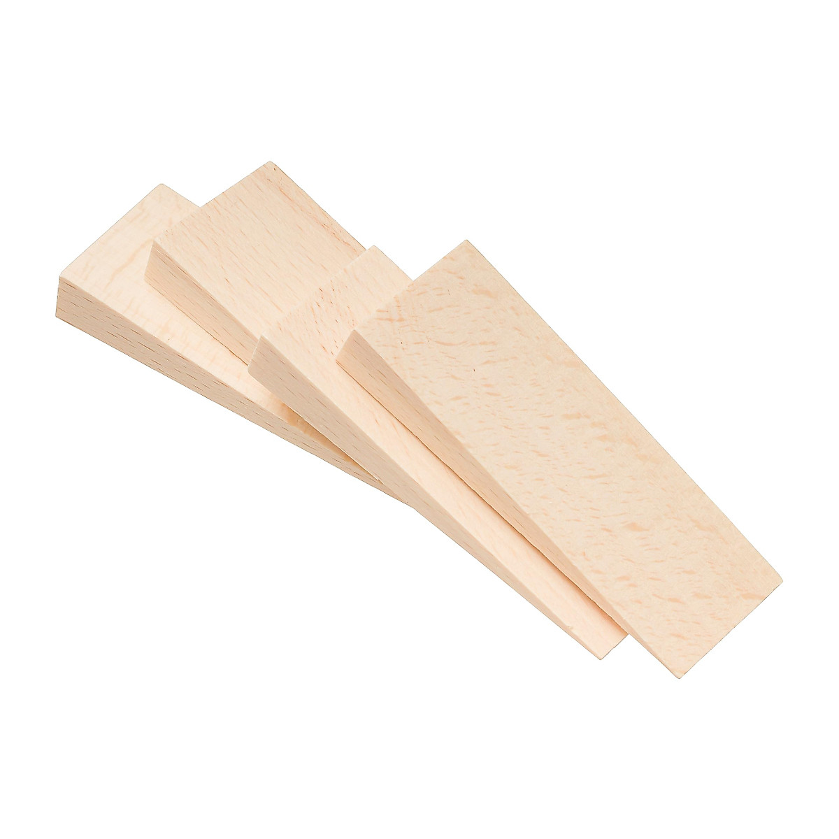 Redecker Table Wedge-to-Go, Set of 4 Untreated Beechwood Shim Wedges in a Cotton Pouch, Made in Germany