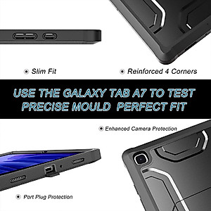 Soke Galaxy Tab A7 Case 10.4 Inch (SM-T500 / T505 / T507),with Built-in Screen Protector, Rugged Full Body Protective Case for 2020 Samsung Galaxy Tab A7 10.4 (Black)