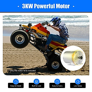 BANLICALI Bike Motor Kit, 3000W Brush-Less Motor Kit with Controller, Chain Ring and Throttle, for Electric Scooter E Bike Engine Motorcycle DIY Part Conversion Kit 48-72V 4900rpm