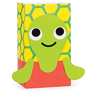 Creative Converting 333021 Assorted Sea Animals Paper Treat Bags, 8ct
