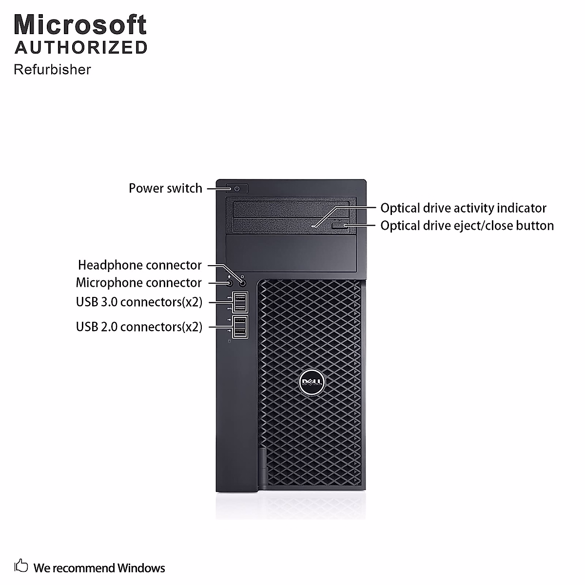 DELL Precision T1700 Tower Workstation Intel i7 i7-4770 3.40 G,16G,512G SSD+3T,Radeon HD 4650 1G VC,DVD,WiFi,HDMI,DP Port,VGA,BT 4.0,W10P64 (Renewed)-Support-English/Spanish']