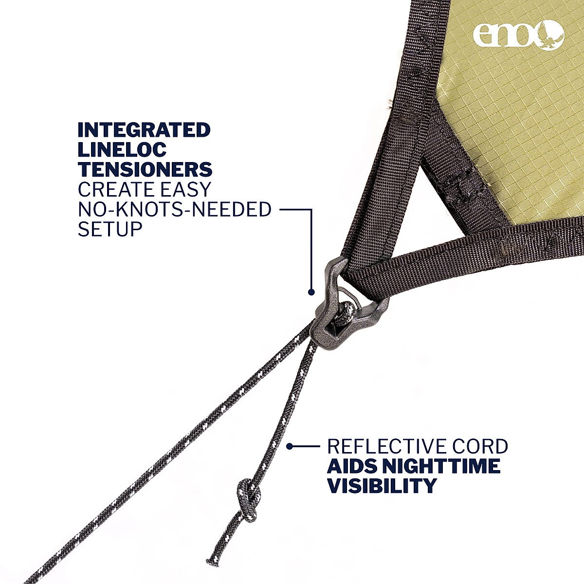 ENO ProFly XL SIL Rain Tarp - Large Ultralight Waterproof Tarp - for Camping, Hiking, Backpacking, Travel, a Festival, or The Beach - Lichen