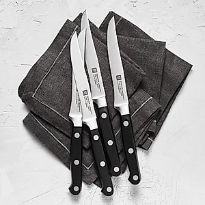 ZWILLING Professional S 4-Piece Razor-Sharp German Steak Knife Set, Made in Company-Owned German Factory with Special Formula Steel perfected for almost 300 Years, Dishwasher Safe