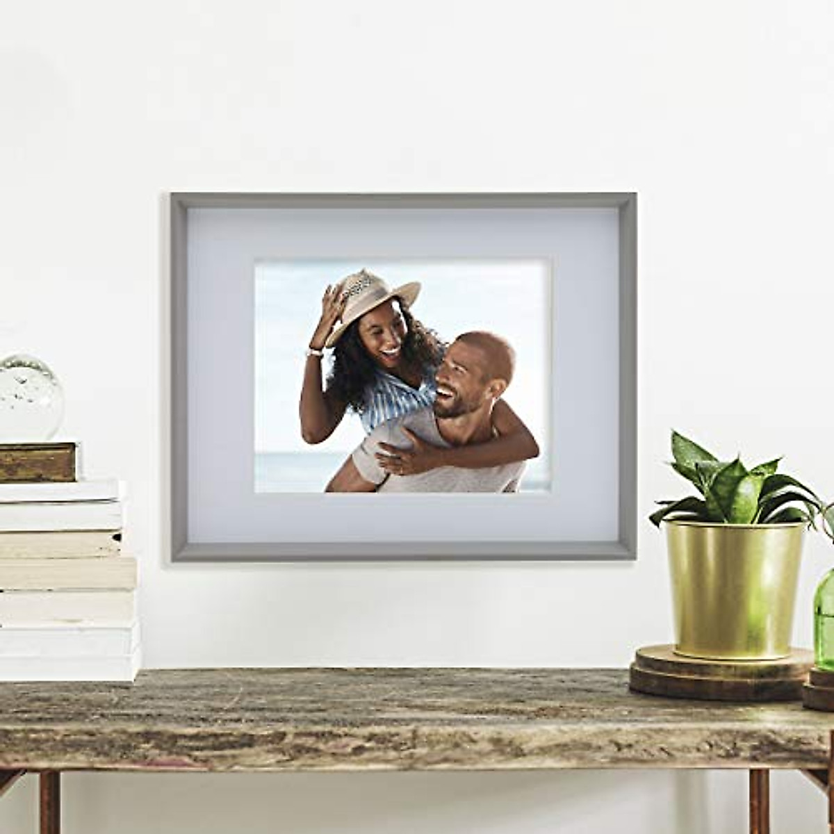 Studio Nova Picture Frame Displays 8 x 10 Photos 11 x 14 Without Mat, 11x14-Matted 8x10, Gray