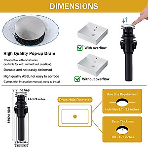 KZH Waterfall Bathroom Faucet,Single Handle 1 or 3 Hole Bathroom Sink Faucet Washbasin Faucet,Rv Vanity Faucet with Deck Plate, Pop-up Drain and Supply Hoses Brushed Nickel