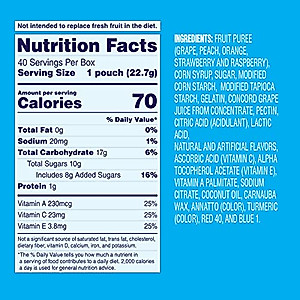Welch's Fruit Snacks, Mixed Fruit, Perfect Halloween Candy Bulk Pack, Gluten Free, Individual Single Serve Bags, 0.8 oz (Pack of 40)