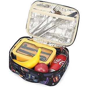 CAMTOP Monster Truck Kids Lunch Box Boys Girls Insulated Lunch Cooler Bag Reusable Lunch Tote Kit for School Travel