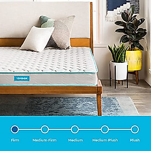 Linenspa 6 Inch Mattress - Firm Feel - Bonnell Spring with Foam Layer - Mattress in a Box - Youth or Kids Bed - Guest Bedroom - Durable and Breathable Support - Affordable - Narrow Twin Size, Grey