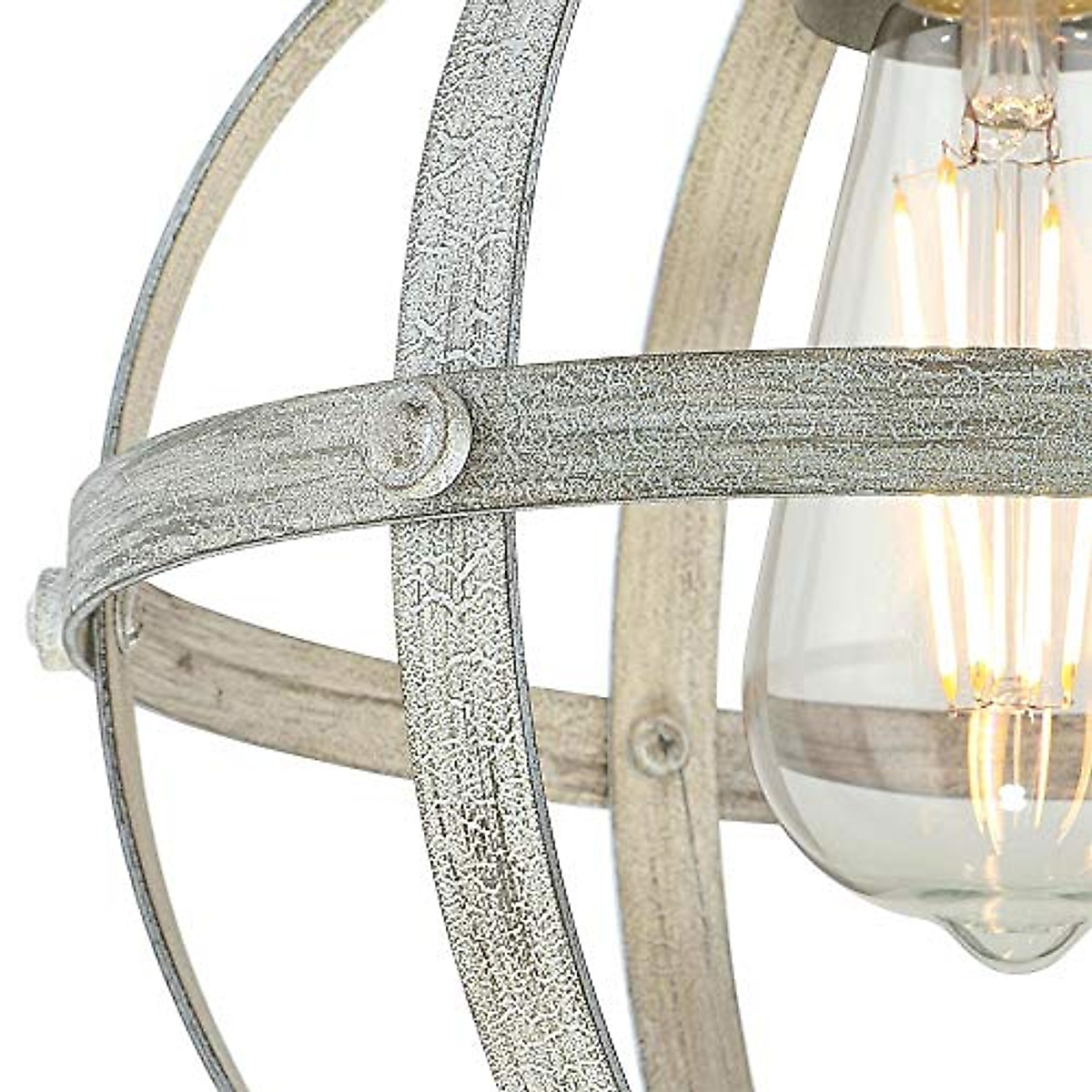 Westinghouse Lighting 6110700 Stella Mira Vintage One-Light Indoor Mini Pendant Light Antique Ash Finish, Brushed Nickel