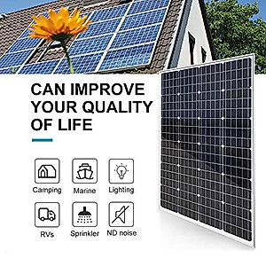 1120W Wind Solar Power Off Grid 24V Battery Charging Kit : 400W Wind Turbine + 6pcs 120W Solar Panel + Controller & Accessories for Home Garage Garden Farm Cabin