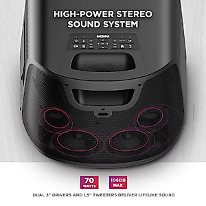 ION Audio Projector Deluxe HD Battery/AC Powered 720p HD LED Bluetooth-Enabled Projector with Powerful Speaker