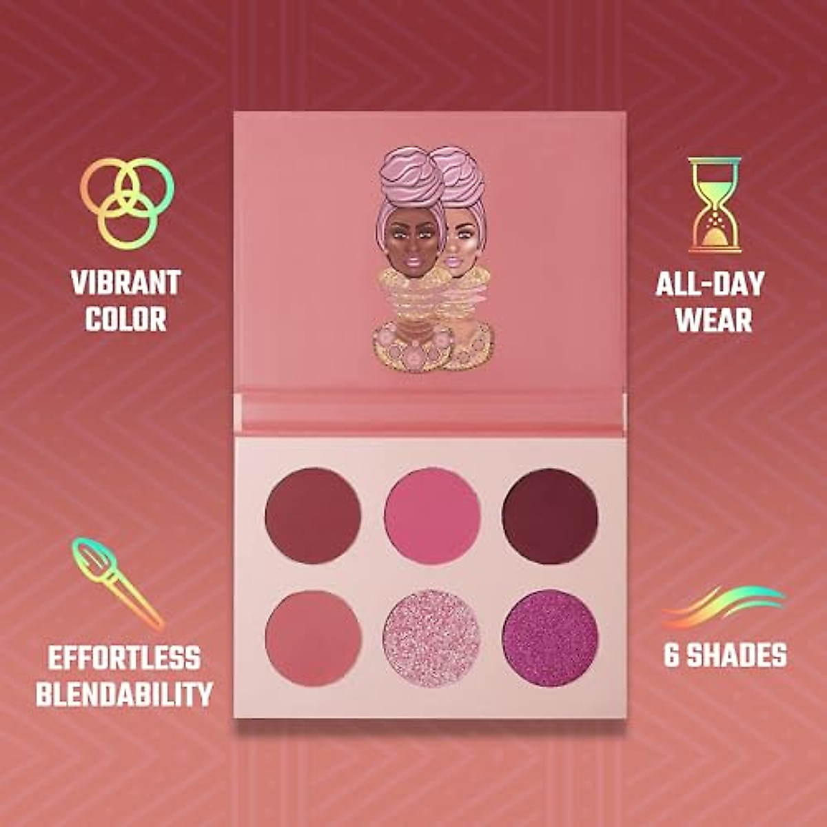 Juvia's Place Palette The Mauves - Deep Browns, Purple & Pink, Shades of 6, Nude to Light Mauves, Pressed Pigments Palette, Professional Makeup, Pigmented Pan Palette for Color & Shine