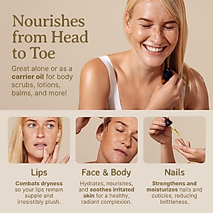 Bella Terra Oils - Baobab Oil 2 oz - Cold-Pressed Purity, Rich in Vitamin C & E, Omega-3, 6, 9 Fatty Acids, Ultimate Elixir for Nourished, Radiant Skin