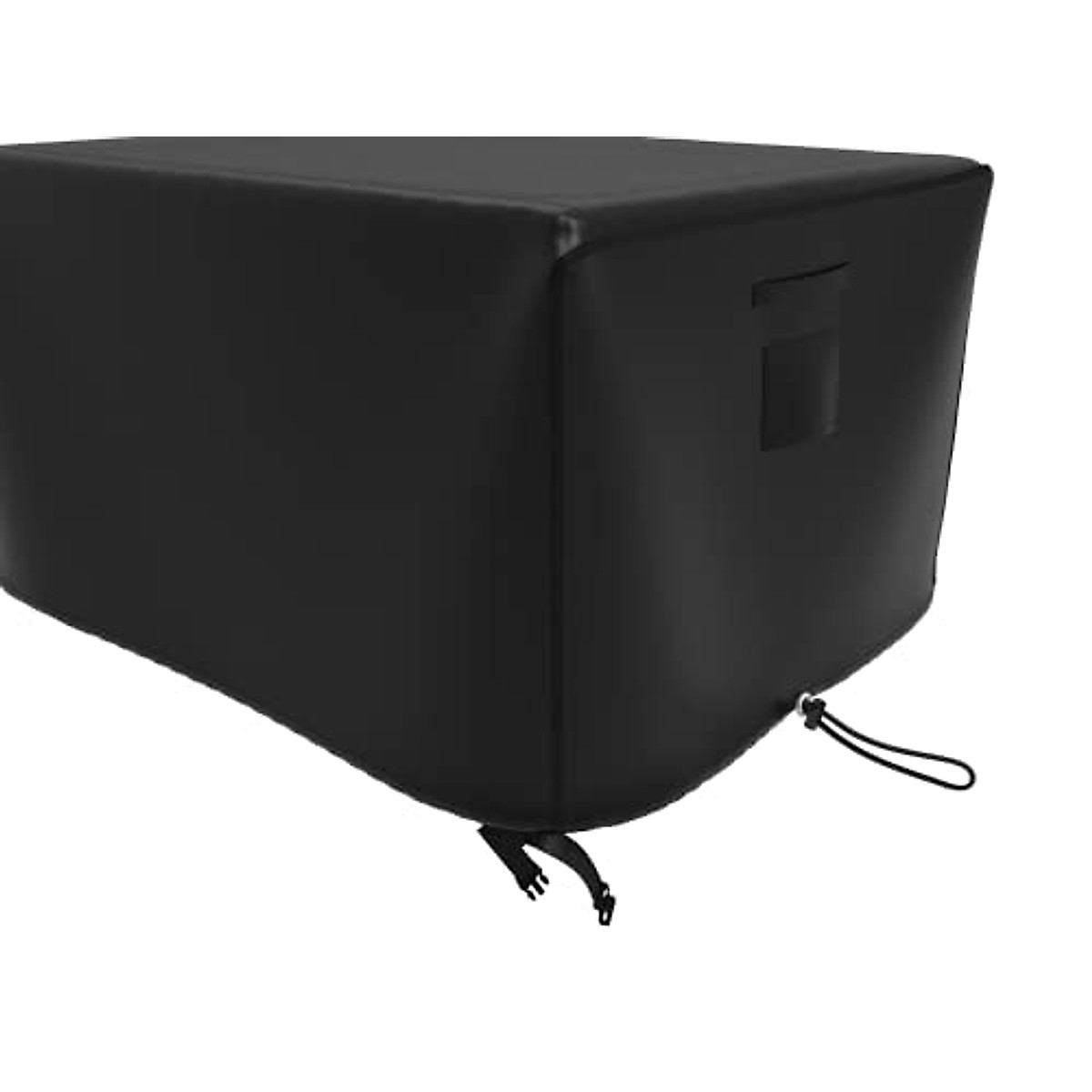 ATYARD Gas Fire Pit Cover Rectangular 46x33x23 inch - Waterproof Windproof Anti-UV Heavy Duty Patio Firepit Furniture Covers Black