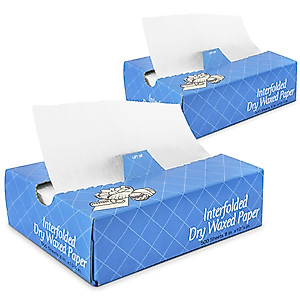 Fit Meal Prep [1000 Pack] 8 x 10.75" Wax Paper Sheets for Food, Interfolded Precut Deli Paper, Pop Up Grease-Proof Sandwich Paper Wraps, Waterproof for Lunch, Food Basket, Microwave Cover, BBQ