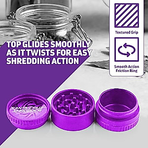 Santa Cruz Shredder Herb and Spice Grinder Made in USA (Purple)