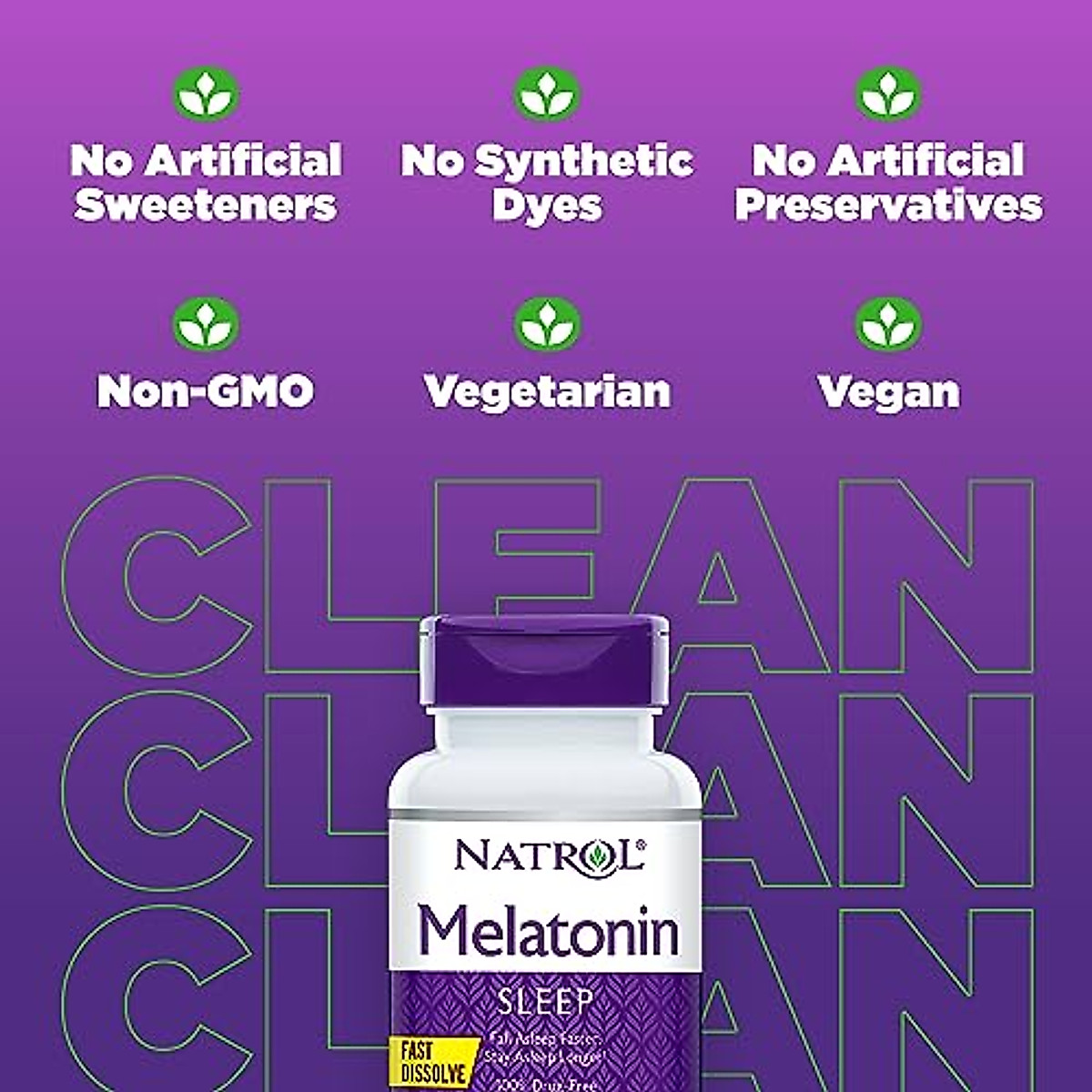 Natrol Melatonin 1mg, Strawberry-Flavored Dietary Supplement for Restful Sleep, 90 Fast-Dissolve Tablets, 90 Day Supply