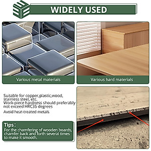 EYPINS Air Chamfer Tool, Mini Pneumatic Chamfering Machine for Metal Wood Steel Brass Acrylic, 45 Degree Arc, 30000 RPM, 1/4" Air Deburring Trim Beveling Tool, Pneumatic Roundover Tool with C/R blade