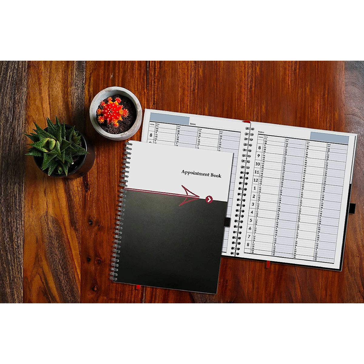 Hourly Appointment Book, Scheduling Book, Daily Schedule Planner with 15 Minutes Increments, Business Appointment Book for Multiple Schedules, Business Planner, Updated, 2 Years, Large, HARDCOVER