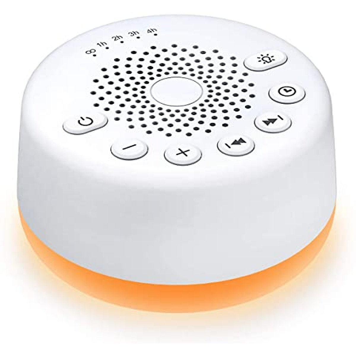 Easysleep Sound White Noise Machine with 25 Soothing Sounds and Night Lights with Memory Function 32 Levels of Volume and 5 Sleep Timer Powered by AC or USB for Sleeping Relaxation (White)