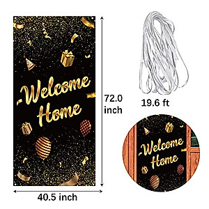 Dill-Dall Welcome Home Door Banner, Housewarming Patriotic Military Decorations, Family Party Supplies, Welcome Back Photo Props