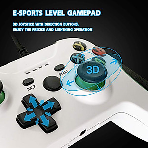 Yousang Wired Xbox One Controller with Vibration Feedback ＆ Upgraded Joystick Controller Replacement for Xbox One Game Controller for Xbox One Series and PC
