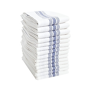 Value Basics Herringbone Dish Set Kitchen Towel, White, 14 Count