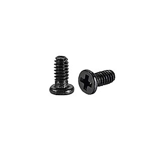 uxcell M1.4x3mm Phillips Screw Fastener Black 2.5mm Dia Screw Head for Laptop PC TV Fan Switch 100pcs