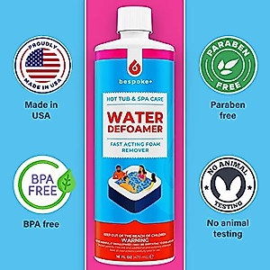 Spa Defoamer for Hot Tub & Hot Tub Foam Eliminator, Spa Anti Foam for Hot Tub Owners to Keep Spa Foam Down & get Foam Out, HotTub Foam Reducer & Spa Bubble Remover (1- Pint)