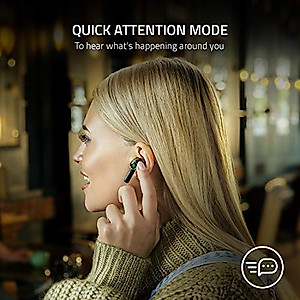 Razer Hammerhead True Wireless Pro Bluetooth Gaming Earbuds (2020 Model): THX Certified - Advanced Hybrid Active Noise Cancellation - 60ms Low-Latency - Touch Enabled - <20 Hr Battery Life - Black