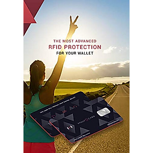 VAULTCARD - RFID Blocking & Jamming Credit & Debit Card Protection for your wallet and passport/NFC Jamming card, protects several cards at the same time