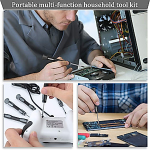 12 in 1 Torx Screwdriver Sets, Magnetic Precision Screwdrivers with T3 T4 T5 Torx 6 T7 T8 T10 Repair Kit, ESD Tweezers & Philip Slotted Star Screwdrivers for Camera/Mac/Computer/Xbox/PS4