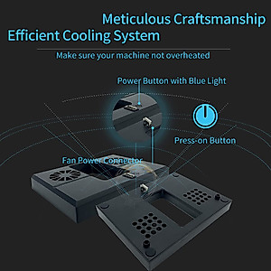 Cooling Fan for Xbox Series X Game Console, Colorful Discoloration Cooler with Dual Controller Charger Dock Station, Vertical Stand USB Cooling Bracket Heat Dissipation Accessaries for Xbox Console