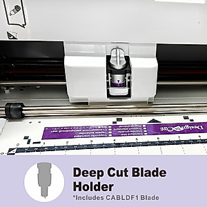 Dbwhole Deep Cut Blade Holder CAHLF1（Includes CABLDF1 Blade） for Brother Cutting Machines, Precision Constructed Metal Knife Block and Durable Cutting Knife