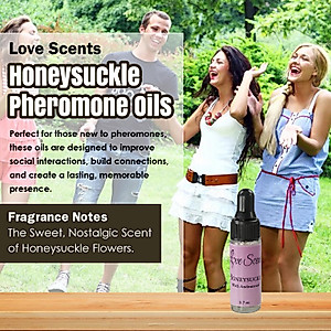 Love Scent Pheromone Oils, Pheromone Oil with AndrosteNOL, Body Oil Perfume for Women and Men, Long-Lasting Fragrance Body Oil (Sweet Cream, 3.7 ml)