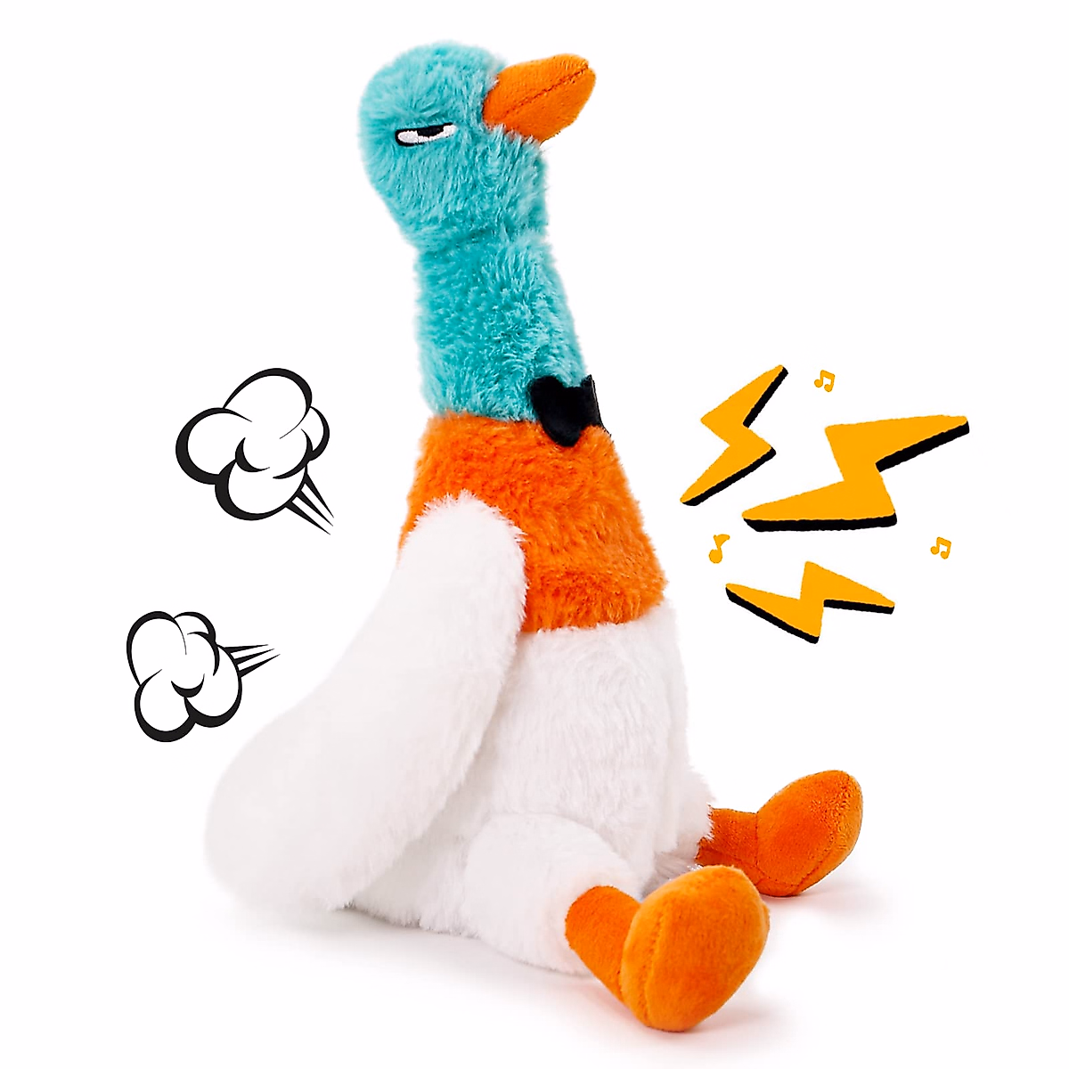lilfrd Dog Toys, Dog Squeaky Toys, Crinkle Duck Dog Toy, Dog Stuffed Animals Chew Toy, Soft Durable Plush Dog Toys for Large,Medium,Small Dogs, Dog Birthday Christmas Toys Gift