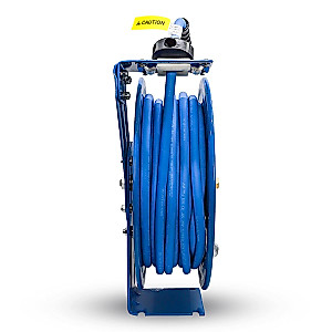 BLUBIRD BBR1265 18ga. Retractable Hose Reel with 1/2" x 65' Air Hose, 12 Point Ratcheting Gear, Next-Gen Rubber, Lightest, Strongest, Most Flexible, 300 PSI, 50F to 190F Degrees, Polyester Braided