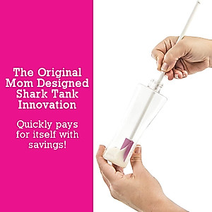 Spatty Daddy Beauty Makeup Spatula (12 Inch Pink) Shark Tank Mom Made, Scrapes Last Drop of Lotion, Mini Spatula Makeup, Long Makeup Spatula, Scoop for Makeup, Makeup Stocking Stuffer, Makeup Spatula